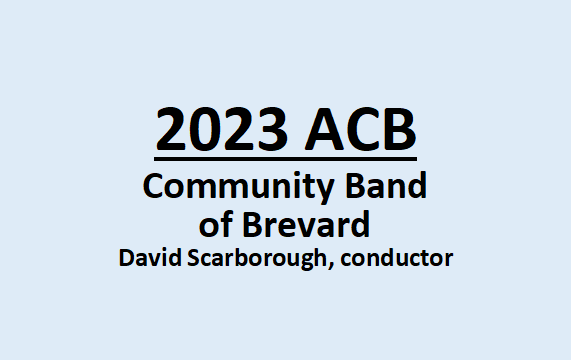 57123-MCD: 2023 ACB Community Band of Brevard | MarkRecords.net